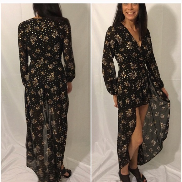 chic boho | Shorts | Long Back Romper Floral Design | Poshmark